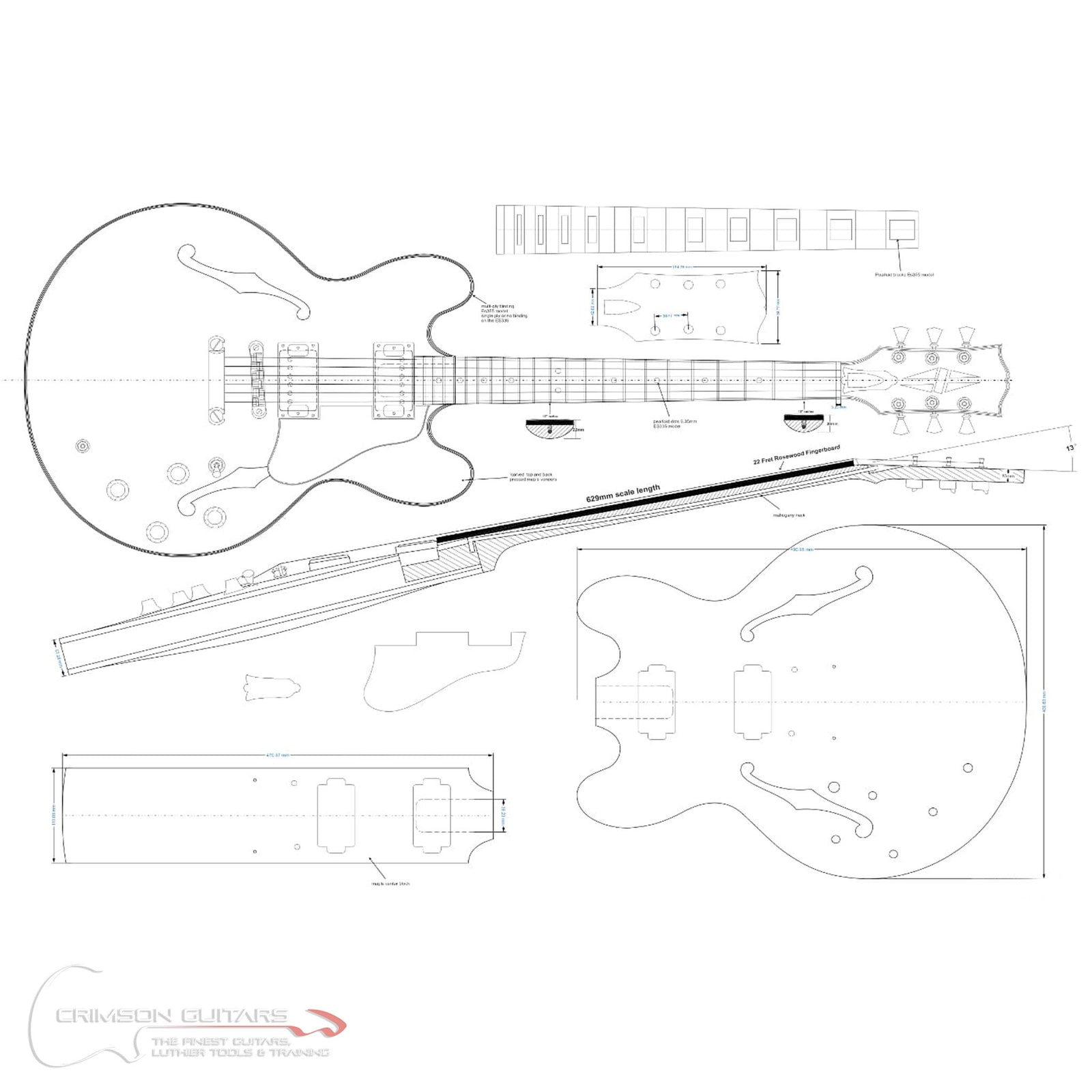 Guitar Plans - ES-335-Type