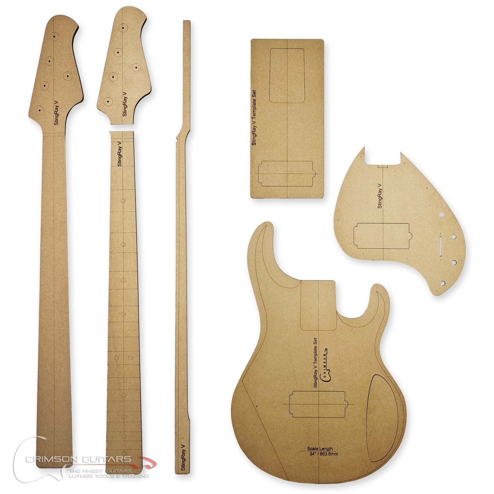 Template Set - StingRay Bass Type - 5 String