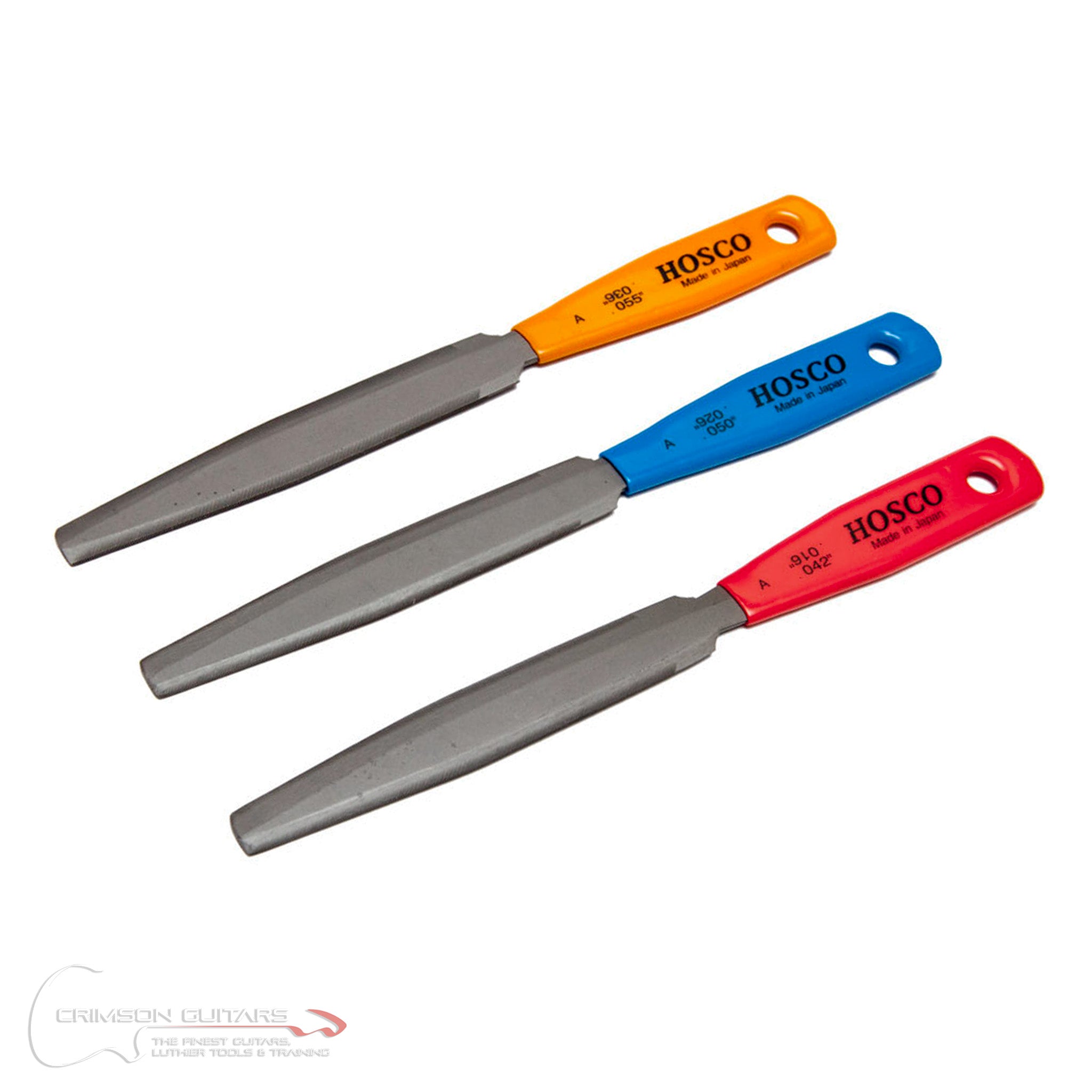 Hosco Double Edge Nut Slotting Files For Acoustic Guitars (3 Pack)