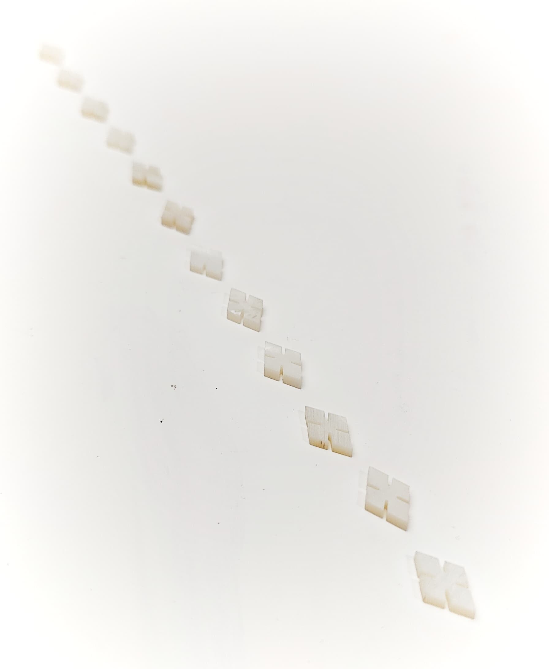 Inlay Set - Notched Diamonds - Mother of Pearl - Set of 12