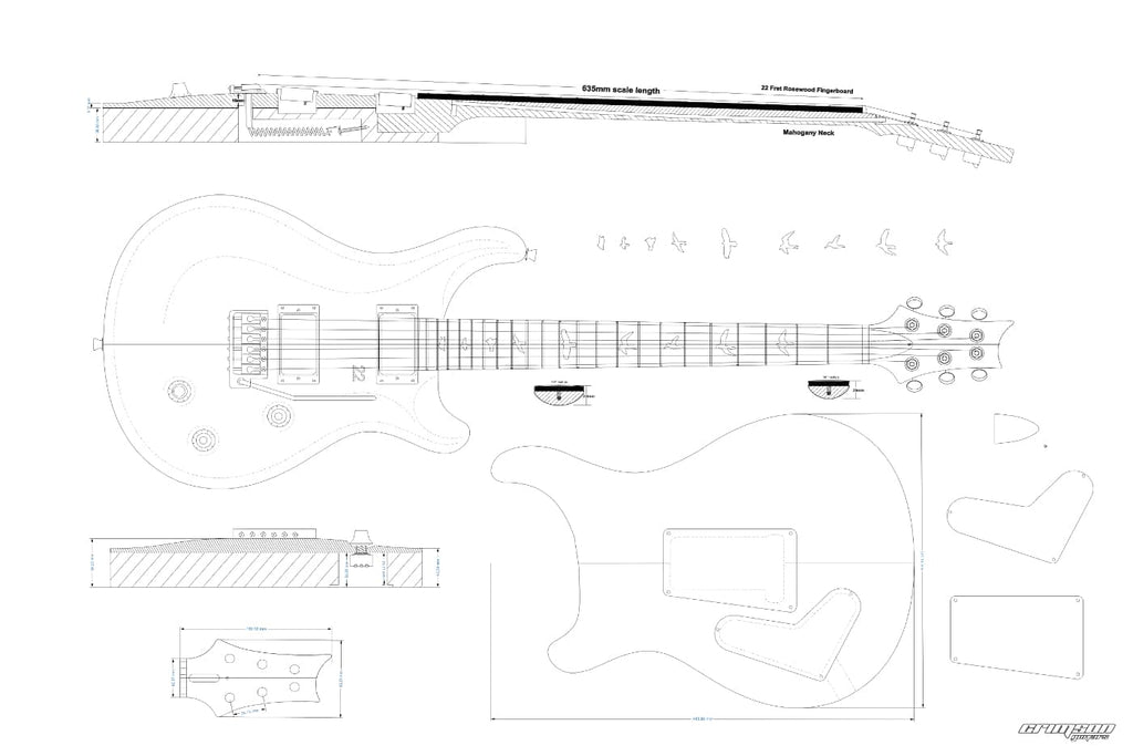 Guitar Plans - PRS-Type Custom 22